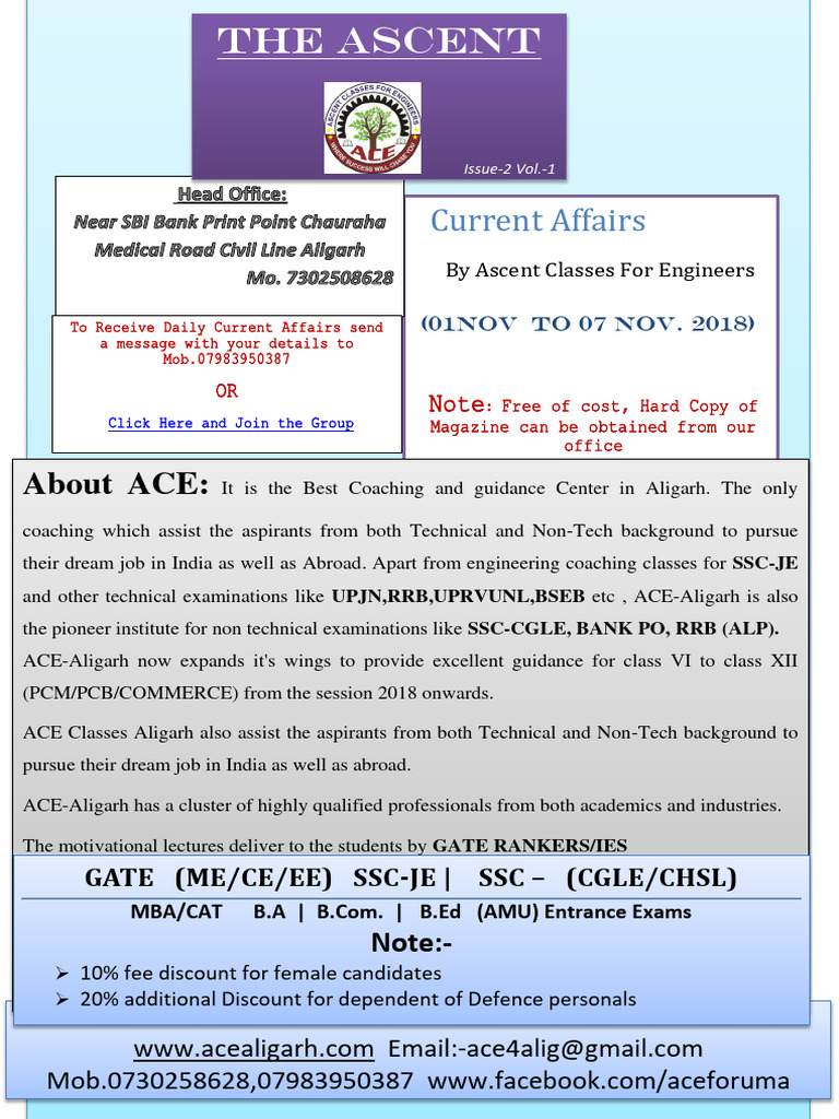 1-7 Ace Classes Quiz Question Series | PDF