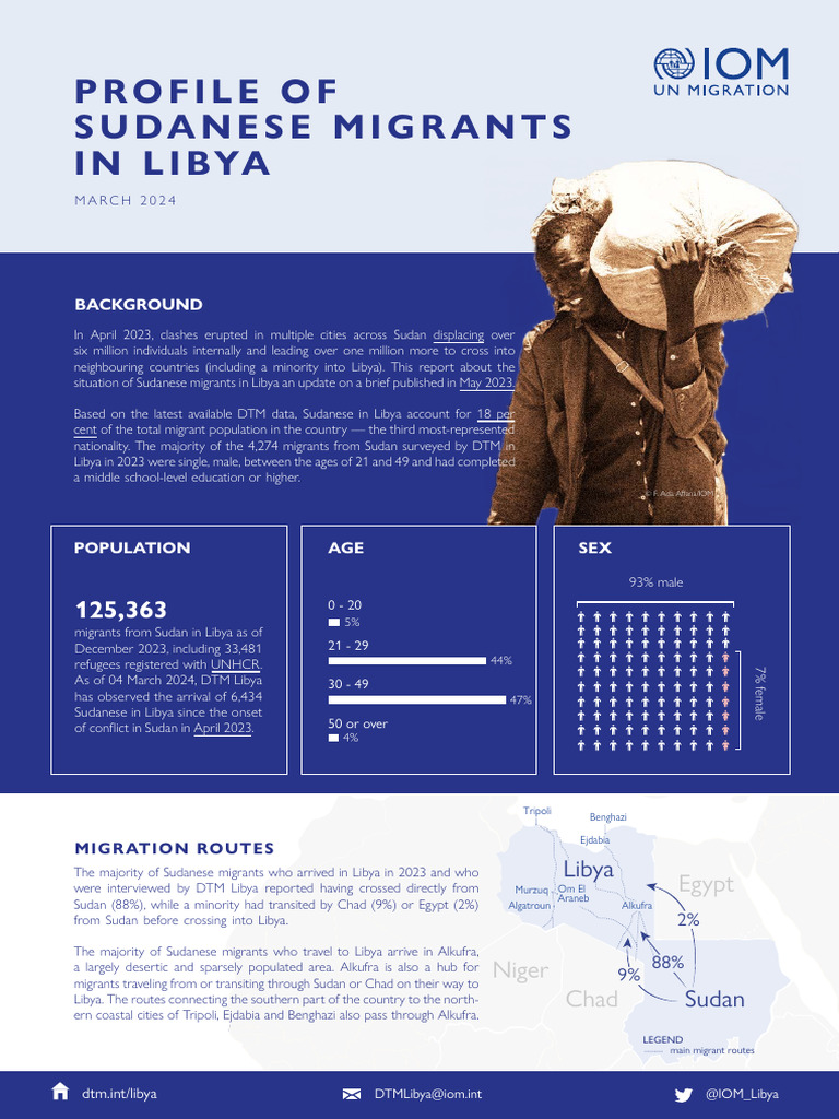 DTM Libya Profile of Sudanese Migrants Update 06 March 2024 | PDF | Sudan | Remittance