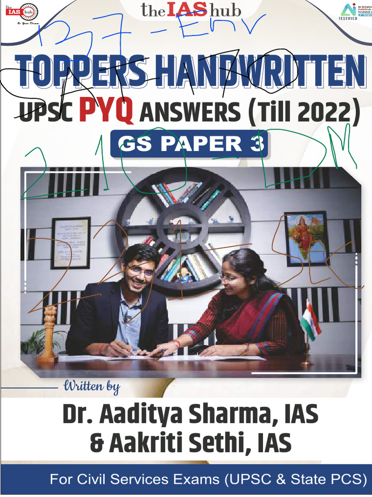 Toppers Handwritten UPSC GS3 PYQ Answers | PDF