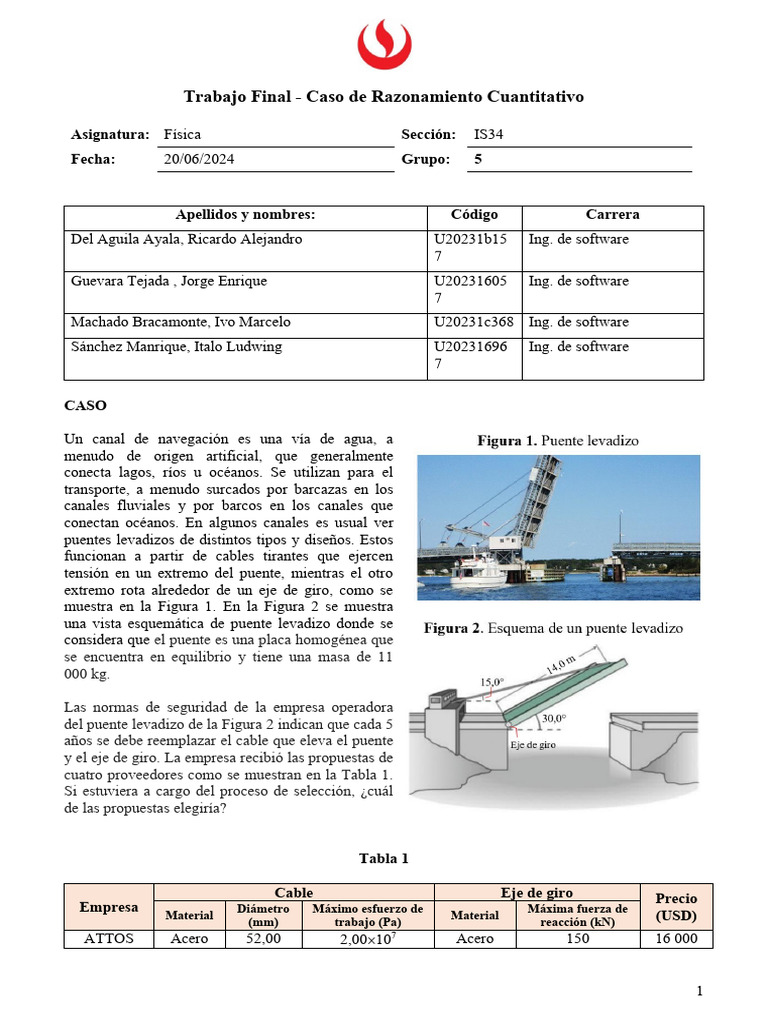 MA466 - IS34 - Grupo 5 - Caso 1 | PDF
