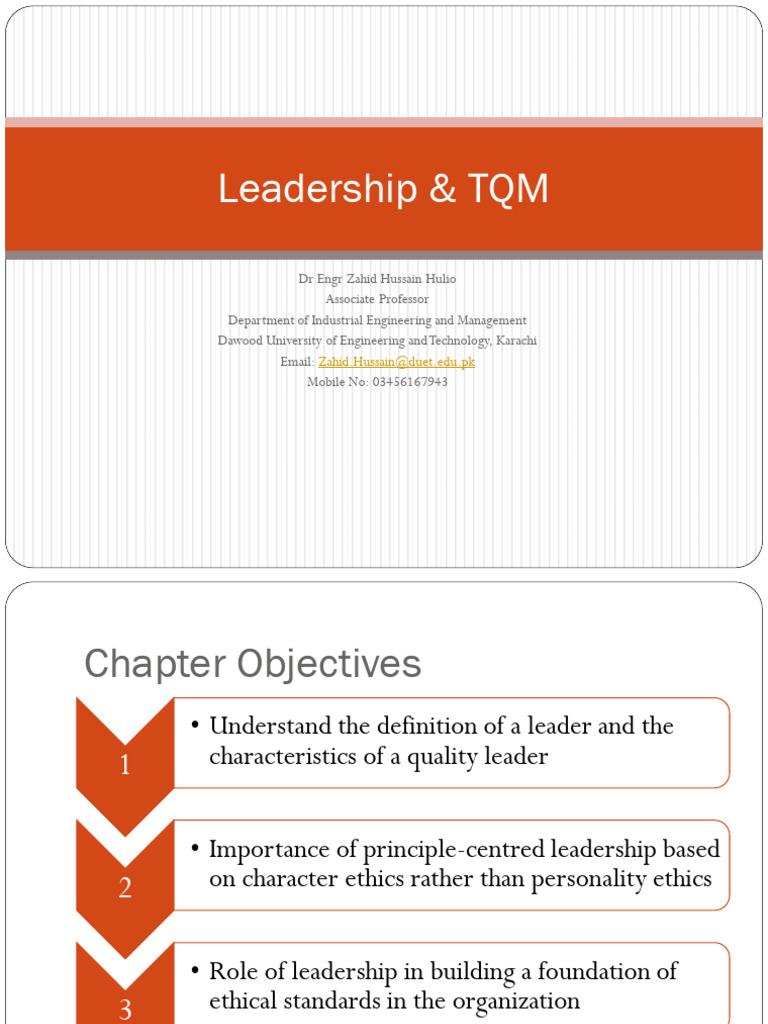 Lecture 2 Leadership & TQM (2) - 2 | PDF | Leadership