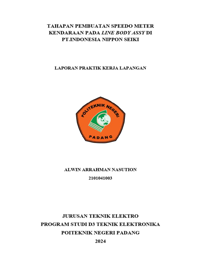 Laporan PKL (Alwin .A) | PDF | Teknologi & Rekayasa