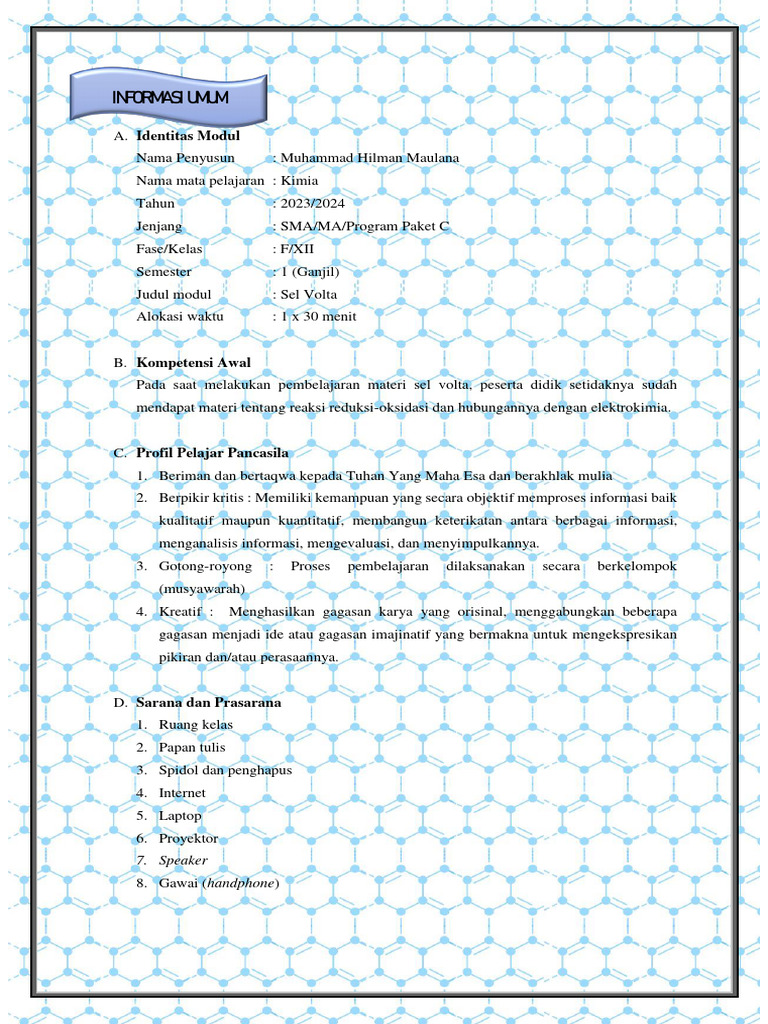 Isi Modul Ajar PDF | PDF