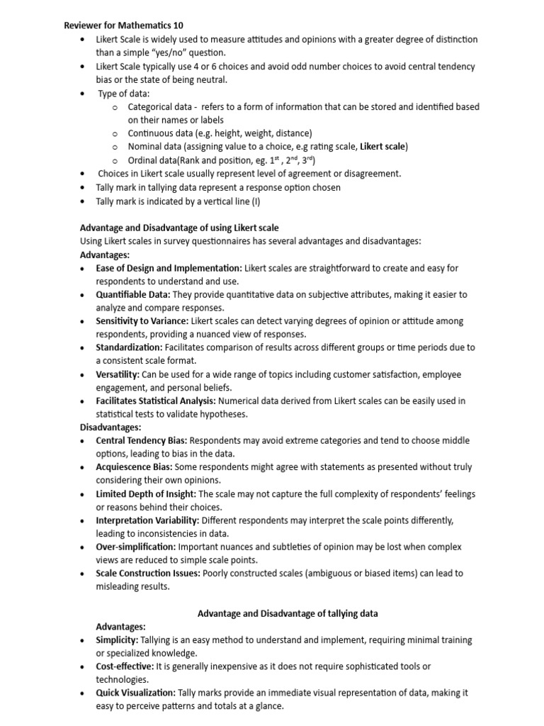 Likert Scale and Tallying Data Insights | PDF | Likert Scale | Level Of ...