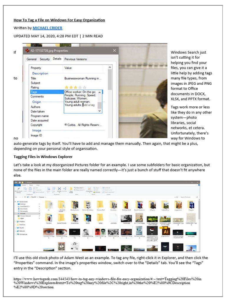Tagging Files for Windows Organization | PDF | Tag (Metadata ...