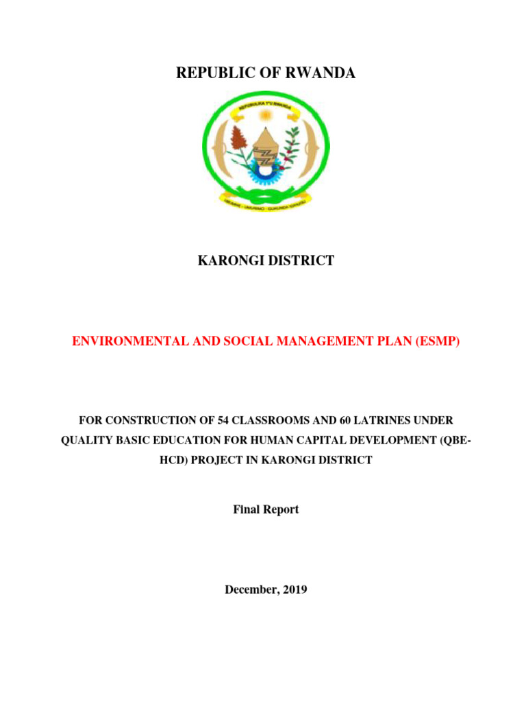 Karongi Social1 | PDF | Waste | Environmental Impact Assessment