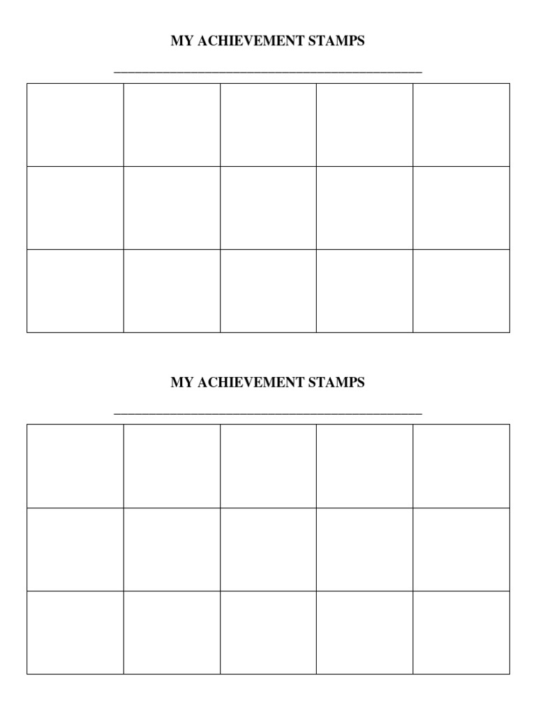 My Achievement Stamps Overview | PDF | Career & Growth