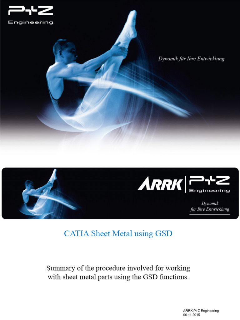 06 CATIA Sheet Metal Using GSD | PDF | Sheet Metal | Secondary Sector ...
