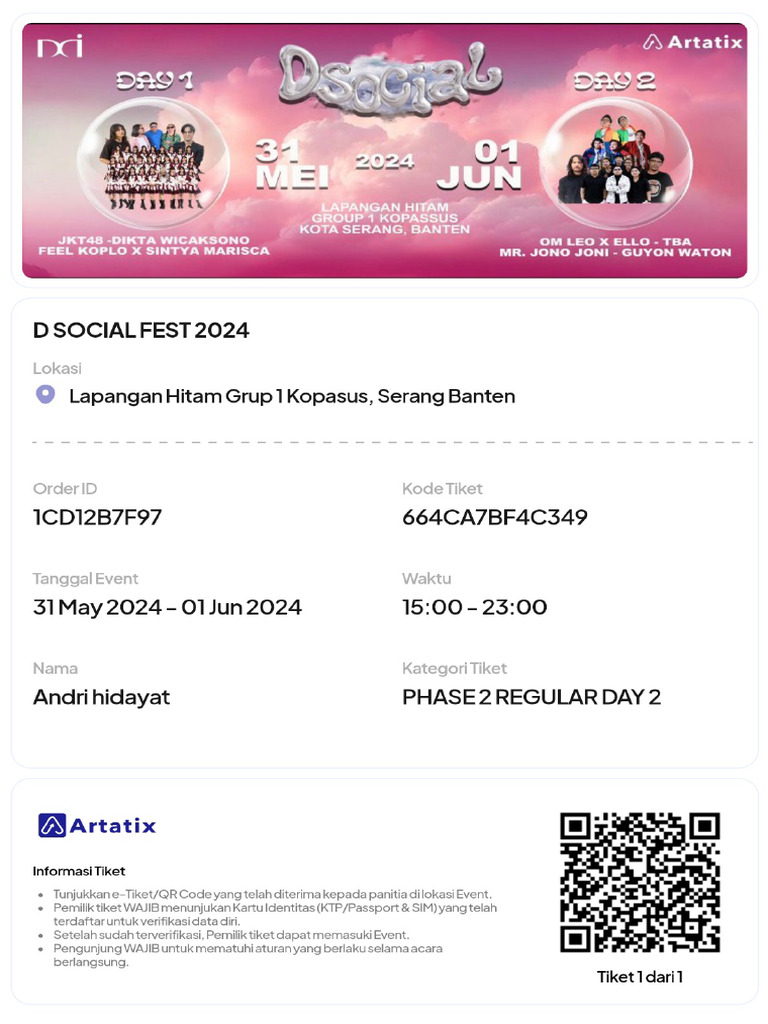 E-Tiket Event D Social Fest 2024 | PDF