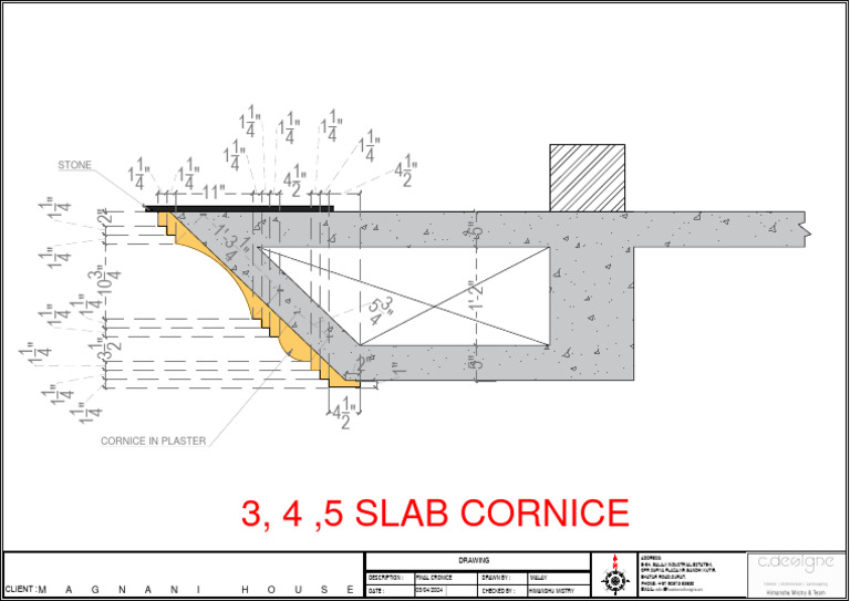3, 4 & 5 SLAB CORNICE DESIGN FINAL PRINT-Model | PDF