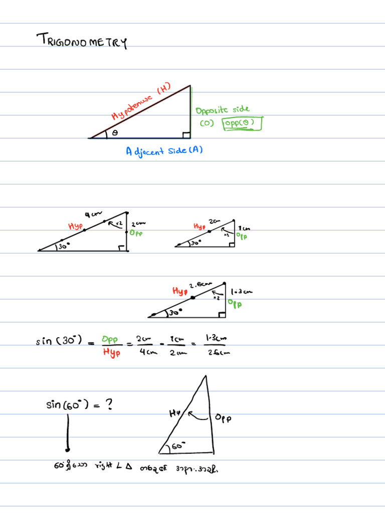 Trigonometry Basics and Calculations | PDF | Trigonometry | Triangle ...