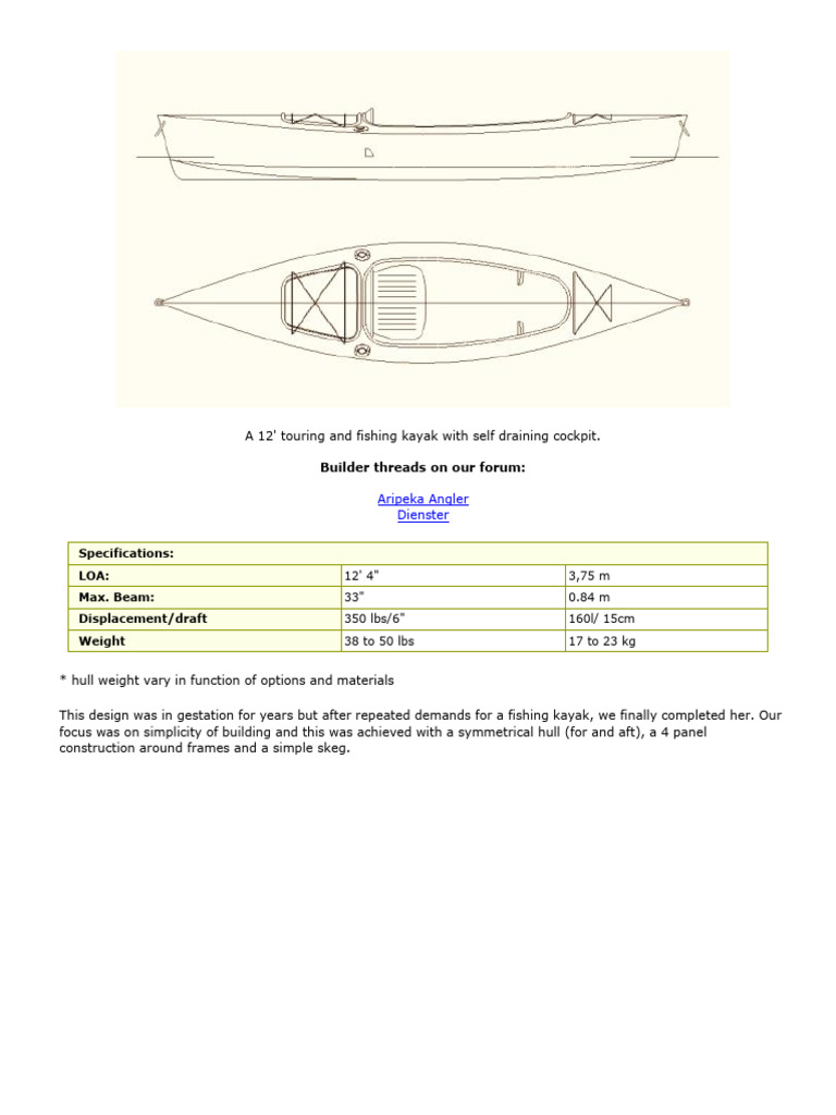 The PY12 | PDF | Kayak | Boats