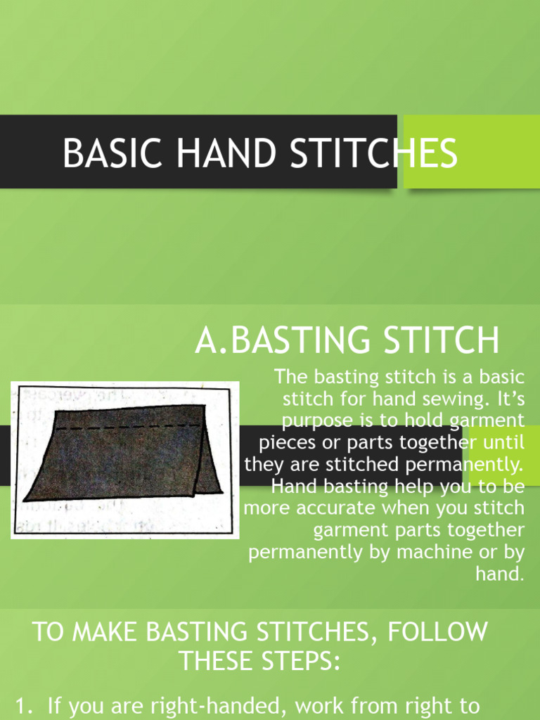 Basic Hand Stitches G7 | PDF
