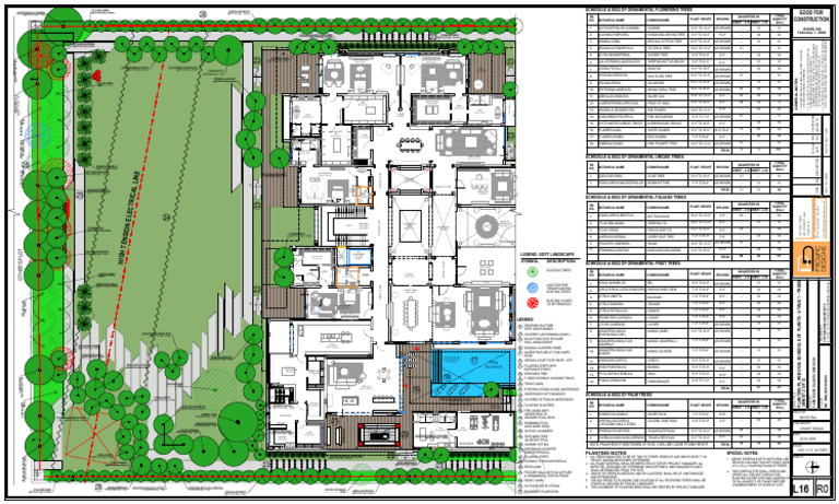 L16 (Planting Plan, BOQ & Schedule of Plants - Stage 1 - Trees) Sheet 2 ...