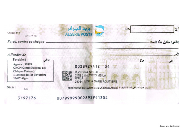 Cheque Barre 9898003 | PDF