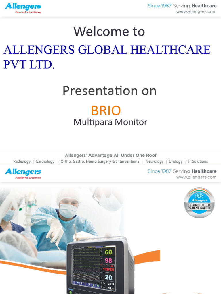 Brio Multi-Para Monitor | PDF | Blood Pressure | Heart Rate
