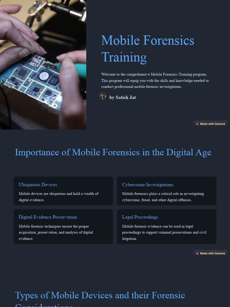 Mobile Forensics Training | PDF | Computer Forensics | Mobile App