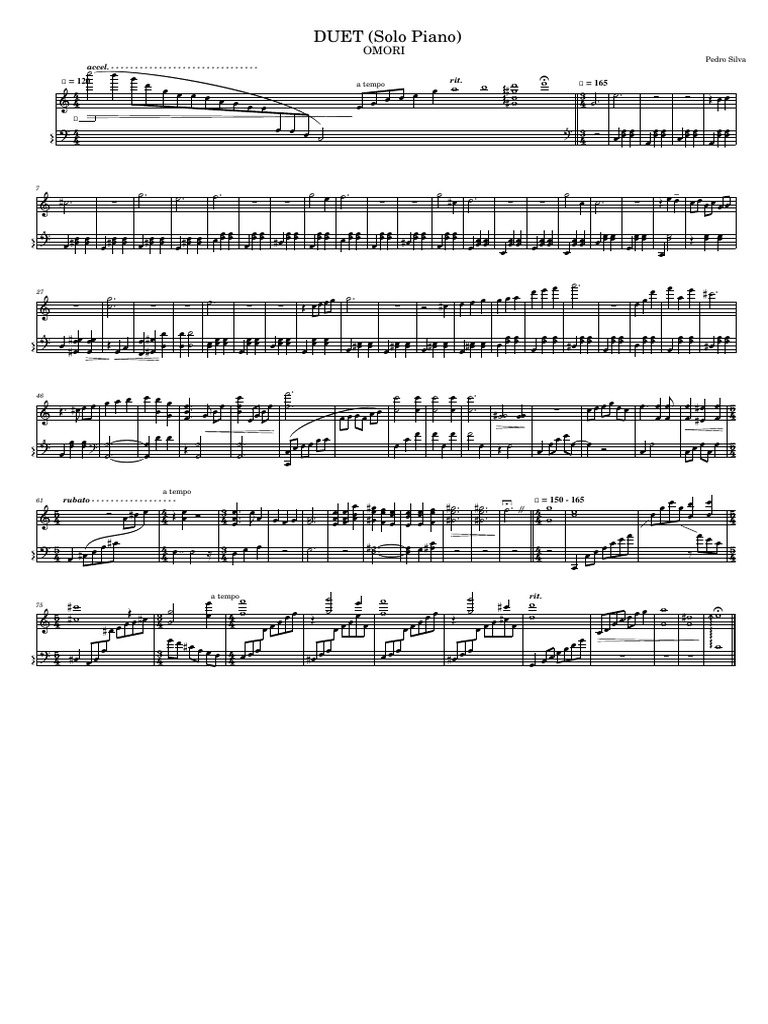 Omori DUET Solo Piano | PDF
