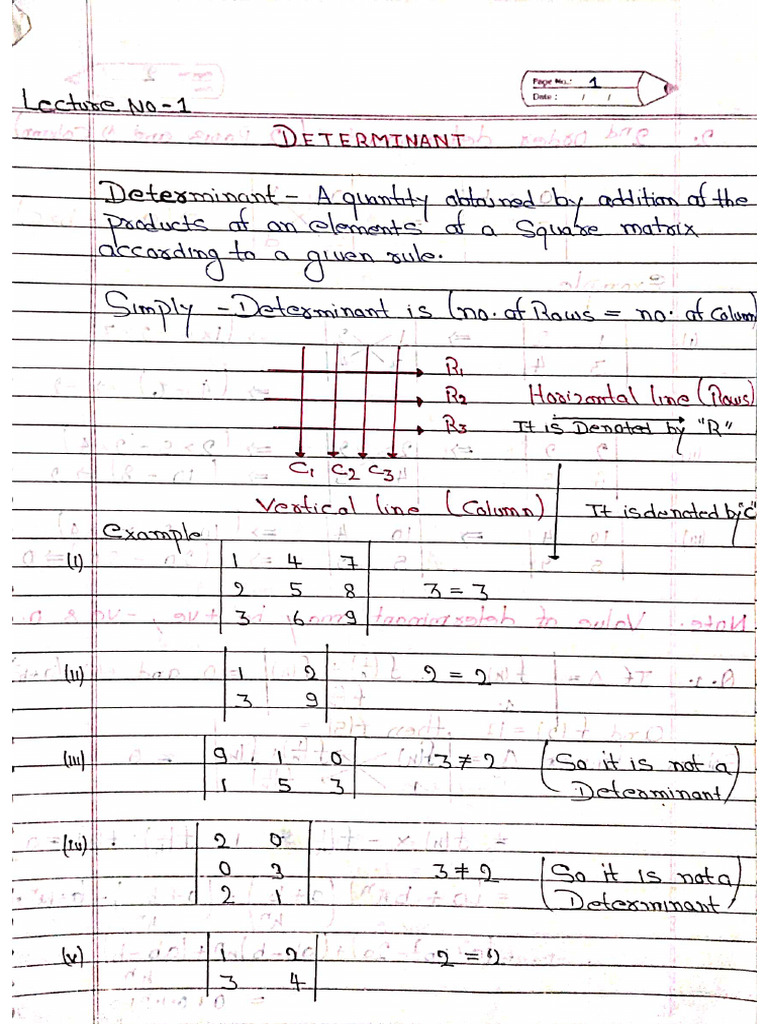 Determinant & Matrix | PDF