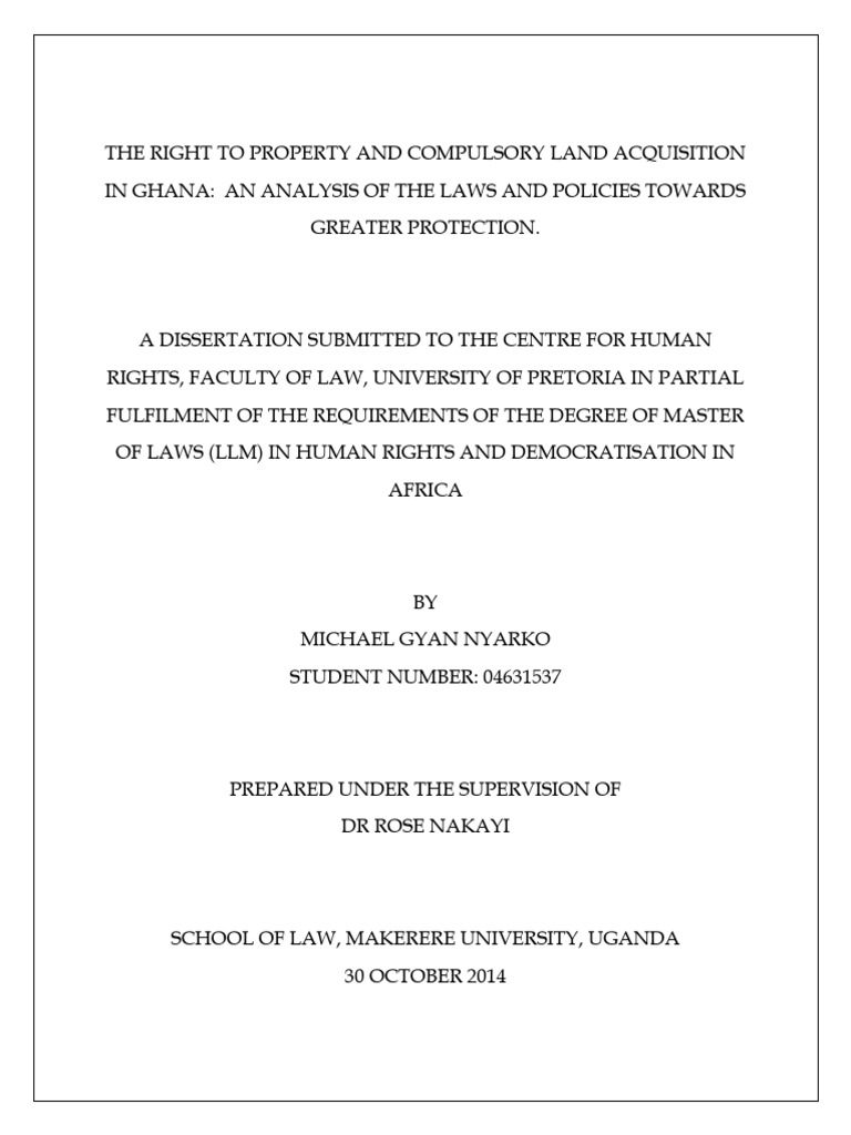 The Right To Property and Compulsory Lan | PDF | Right To Property ...