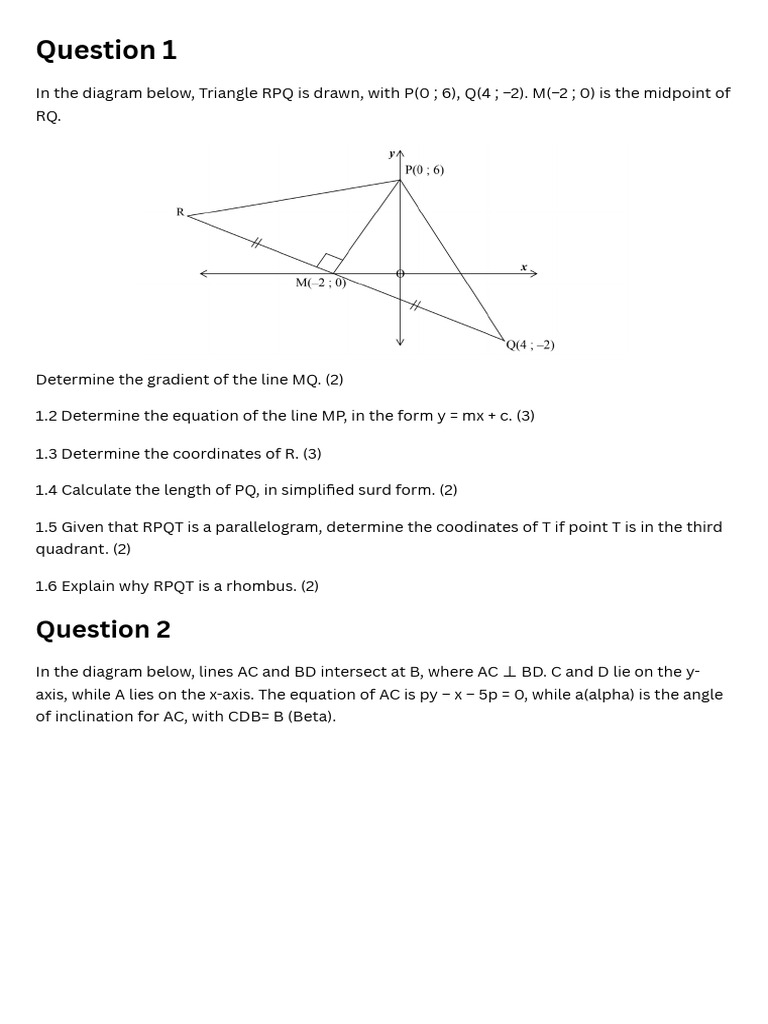 Grade 11 - Analytical Geometry | PDF | Elementary Mathematics | Analytic Geometry