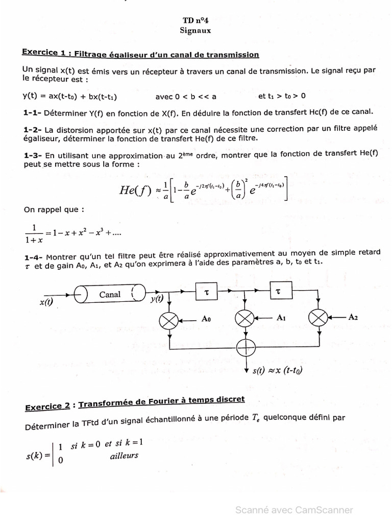 TD4 Traitement de Signal | PDF
