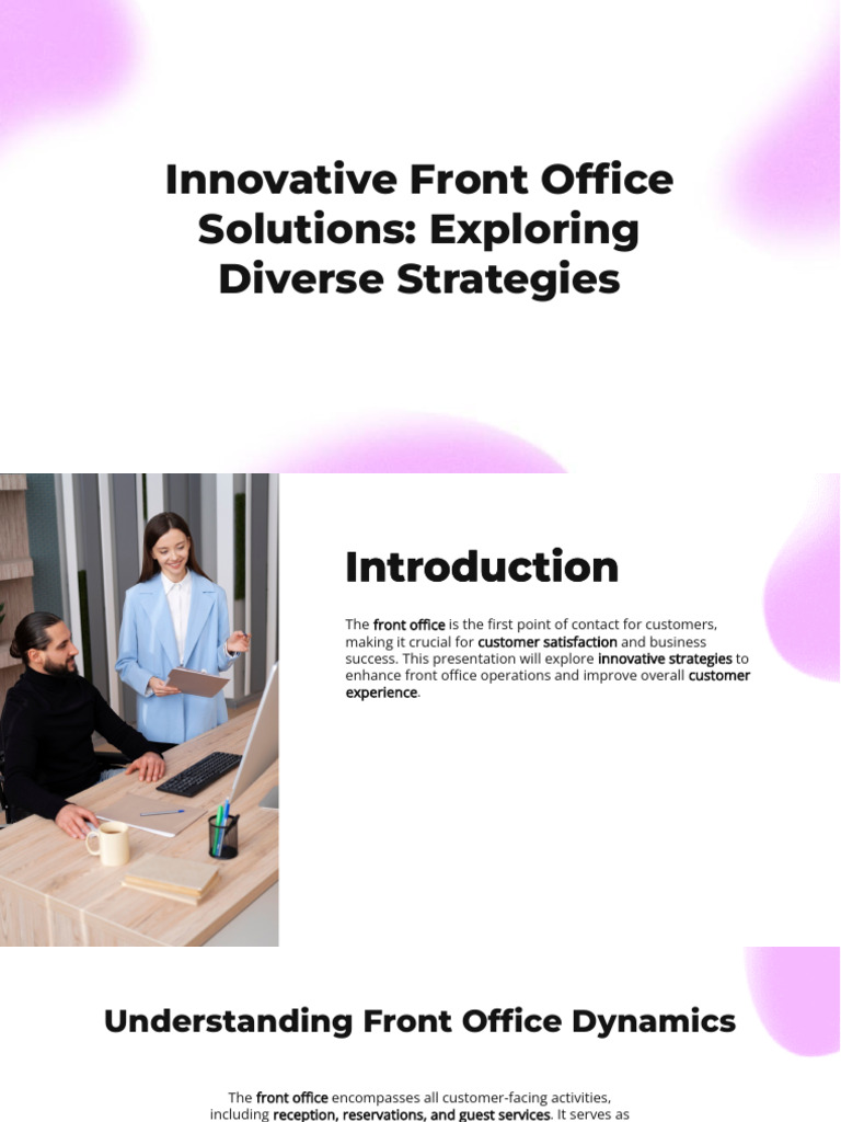 Slidesgo Innovative Front Office Solutions Exploring Diverse Strategies 20240619174214Pr65 | PDF ...