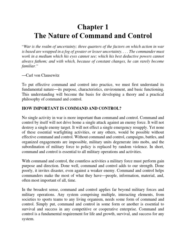 Command and Control | PDF | Information | Knowledge