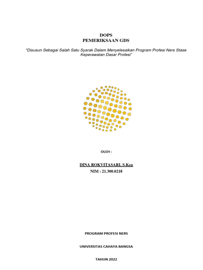 Prosedur Pemeriksaan GDS Pasien | PDF | Sains & Matematika