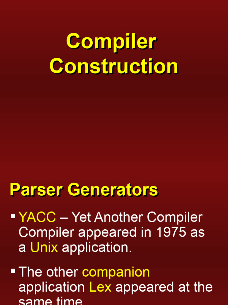 Lecture 24 | PDF | Parsing | Computer Science