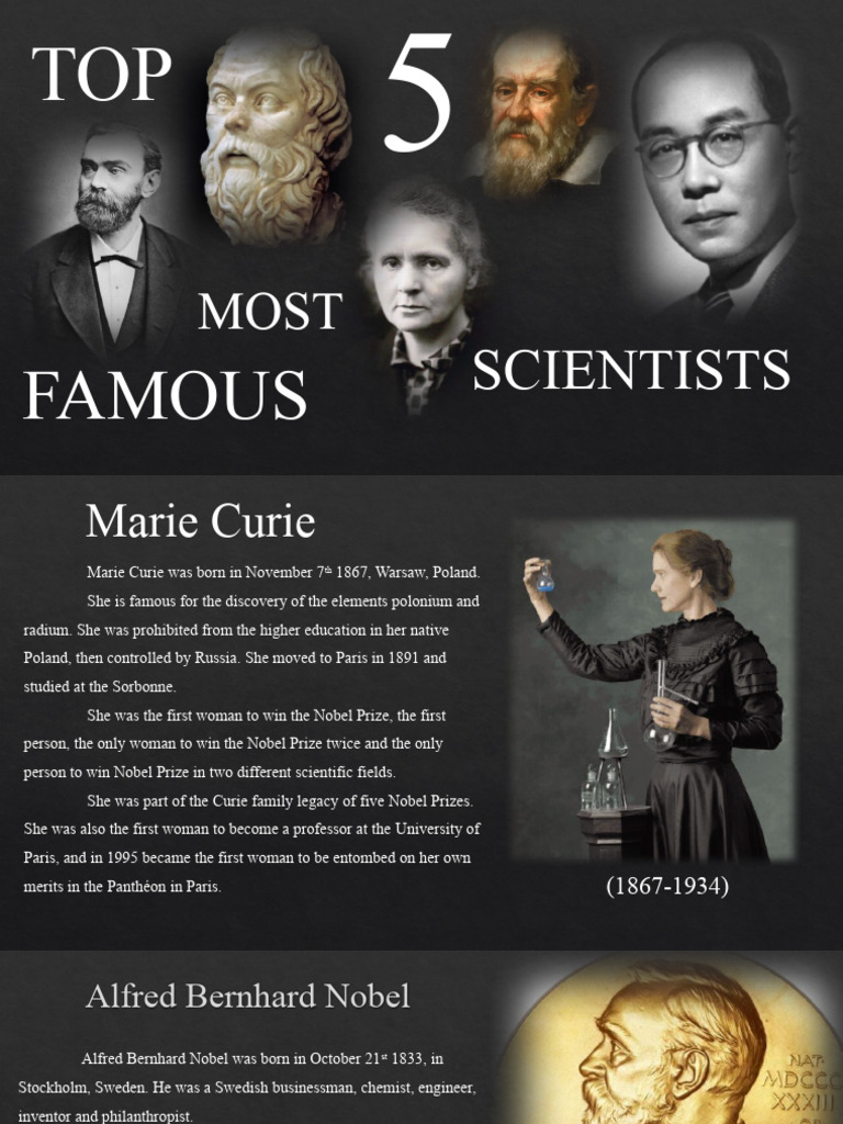 Top 5 Famous Scientists | PDF | Marie Curie | Galileo Galilei