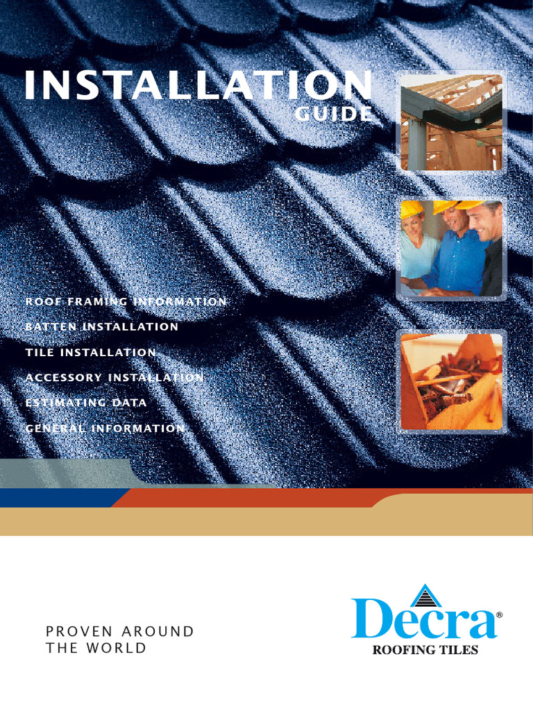 Decra Tile Roofing Installation Guide | PDF | Roof | Tile