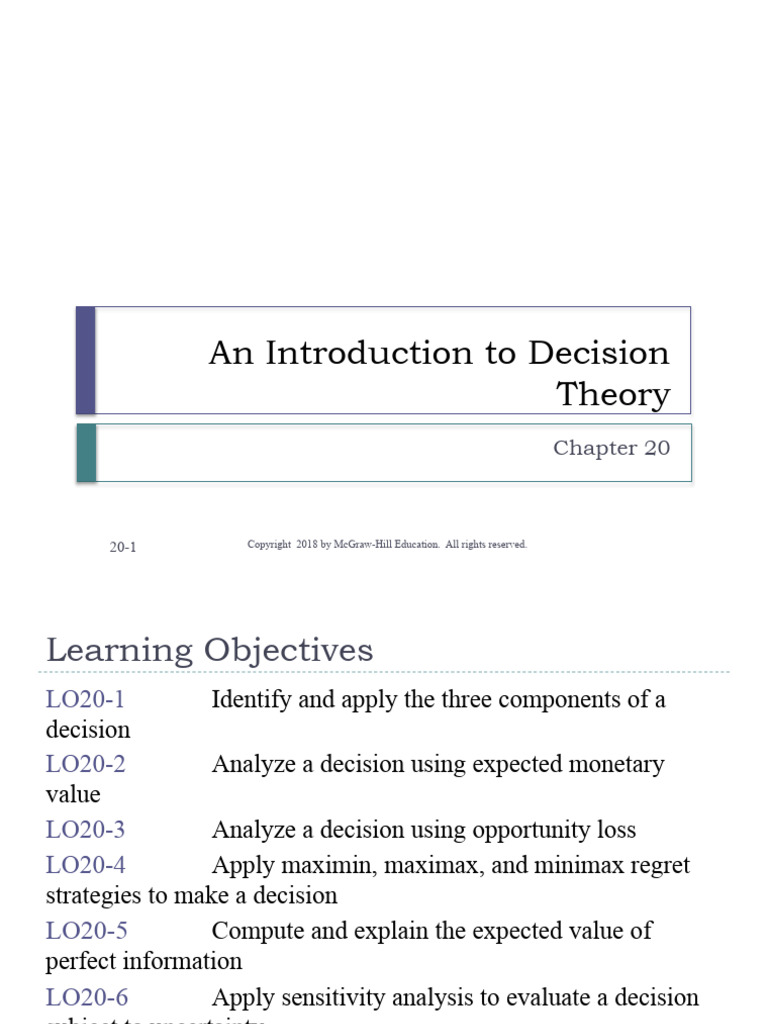 Chapter - 20 An Introduction To Decision Theory | PDF | Economics Of Uncertainty | Applied ...
