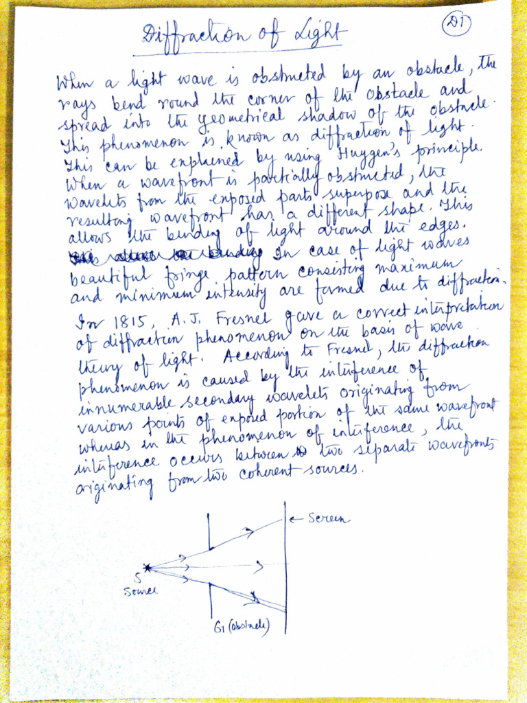 Diffraction of Light | PDF