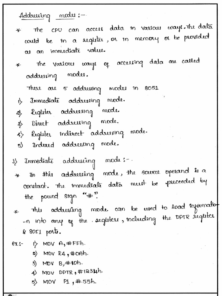 Module 2 - BEC405A - Addressing Modes | PDF