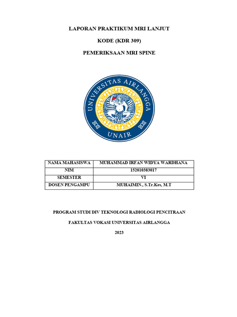 MRI Spine Irpan | PDF | Metode & Bahan Ajar