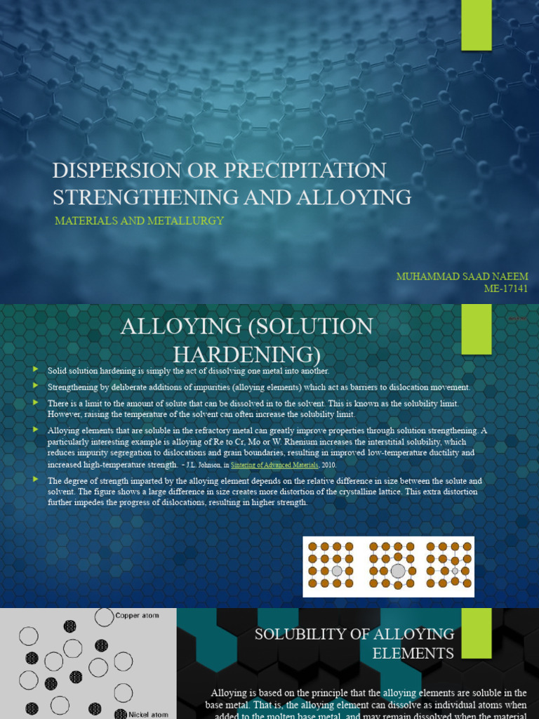 Alloying and Precipitation Hardening Techniques | PDF | Alloy | Heat ...
