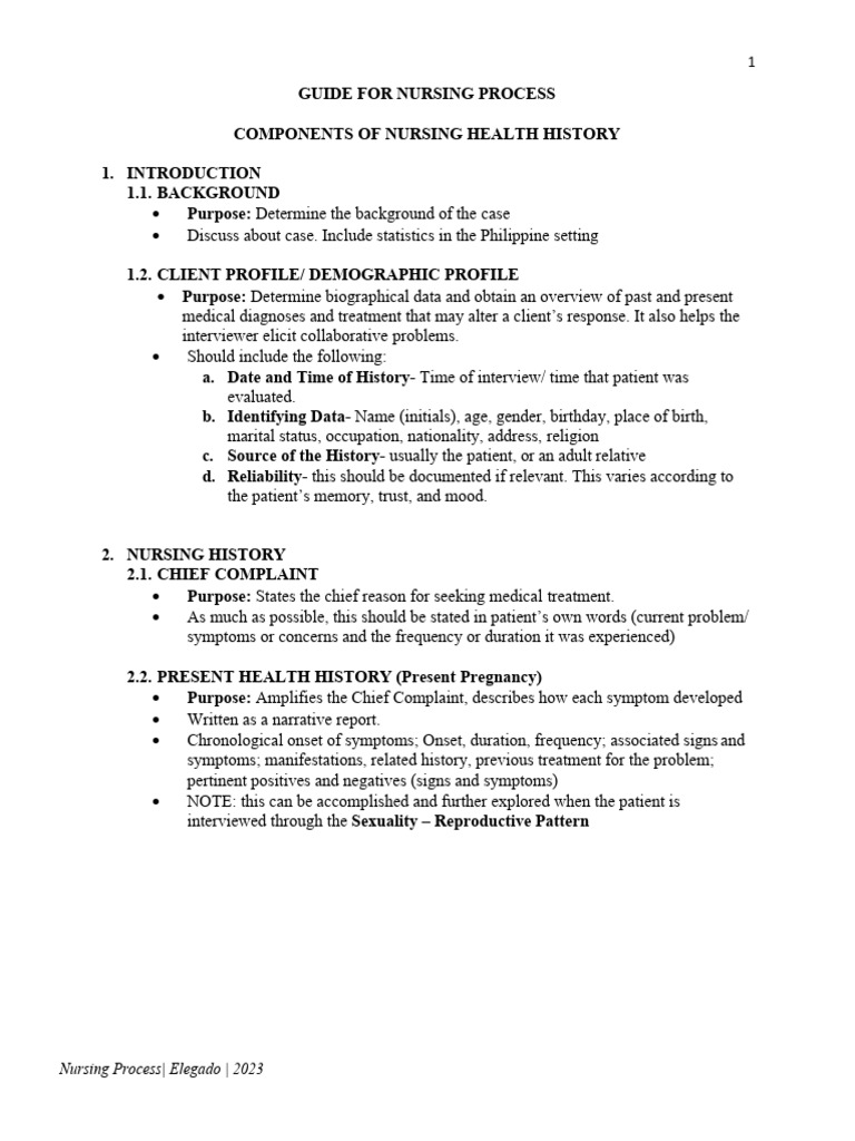 Guide For Nursing Process (PLMAR) | PDF | Perception | Senses