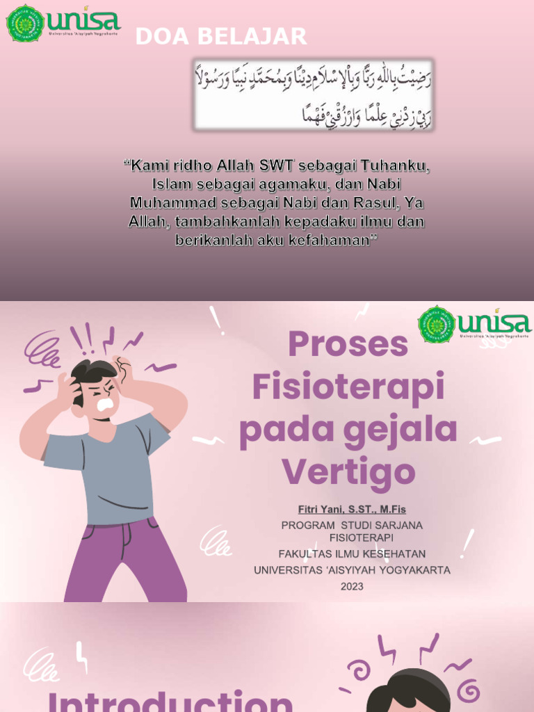 Fisioterapi Vertigo: Penyebab & Penanganan | PDF | Kesehatan Holistik