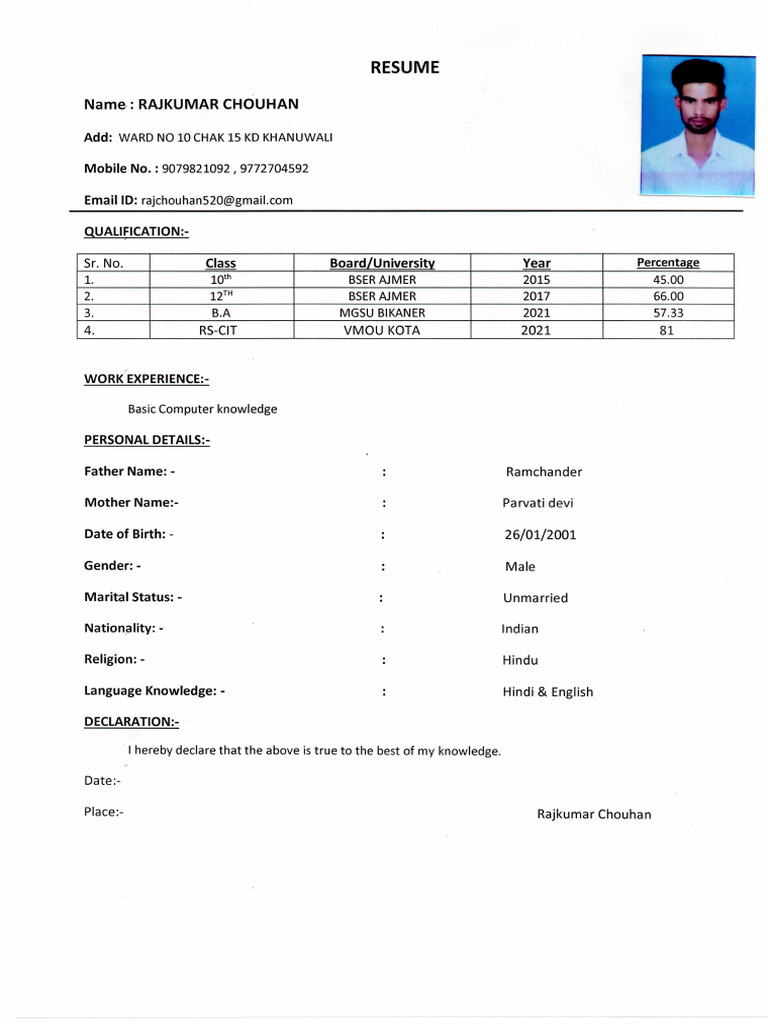 Rajkumar Resume | PDF