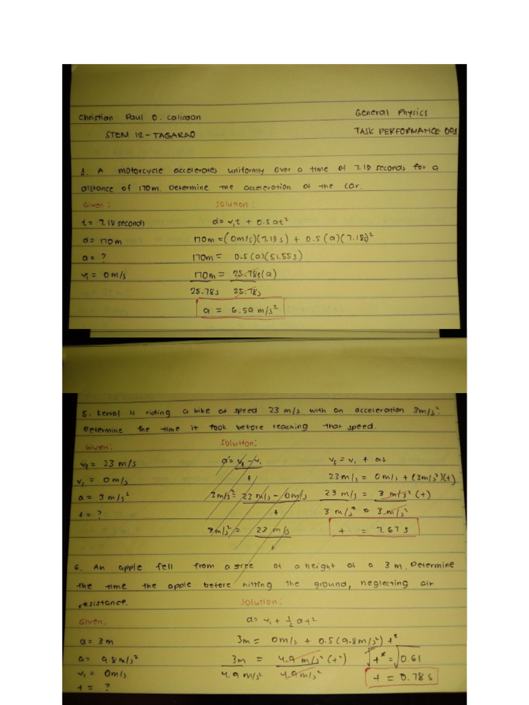 Calicdan - TP 001 - General Physics | PDF