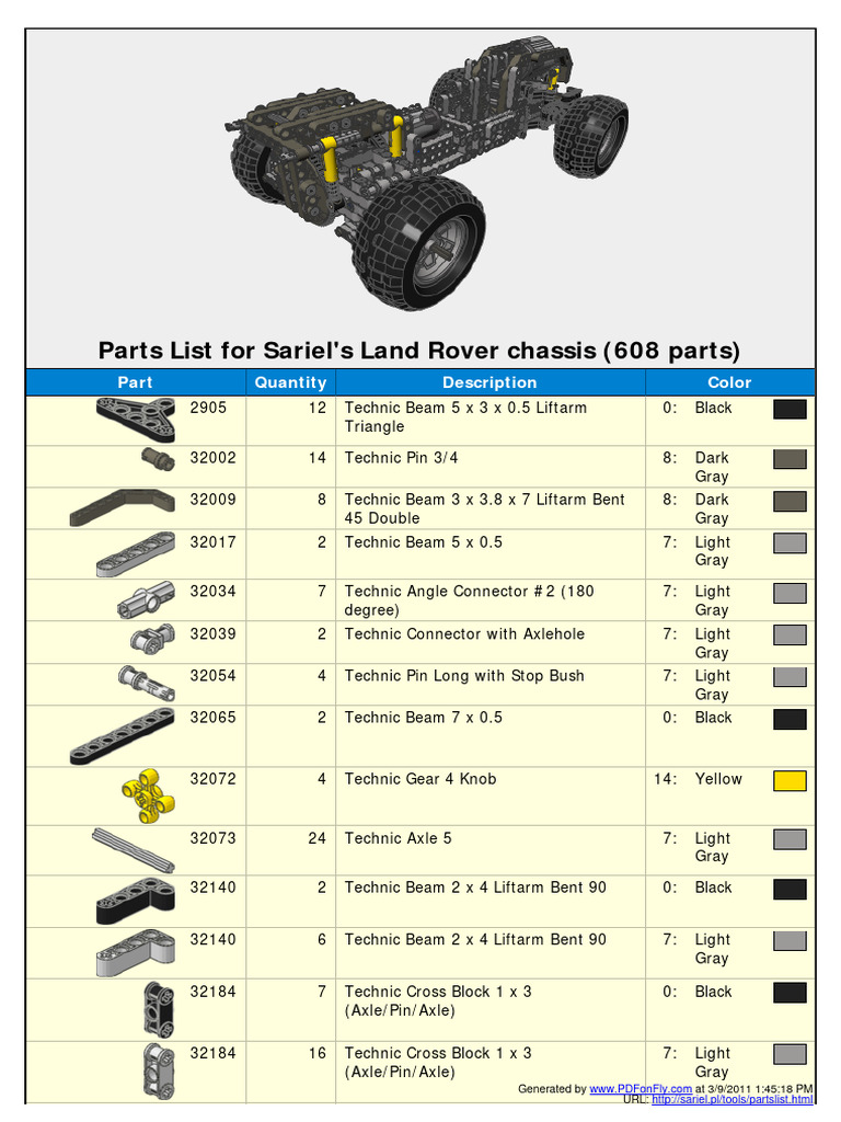 Partslist | PDF | Gear | Vehicle Technology