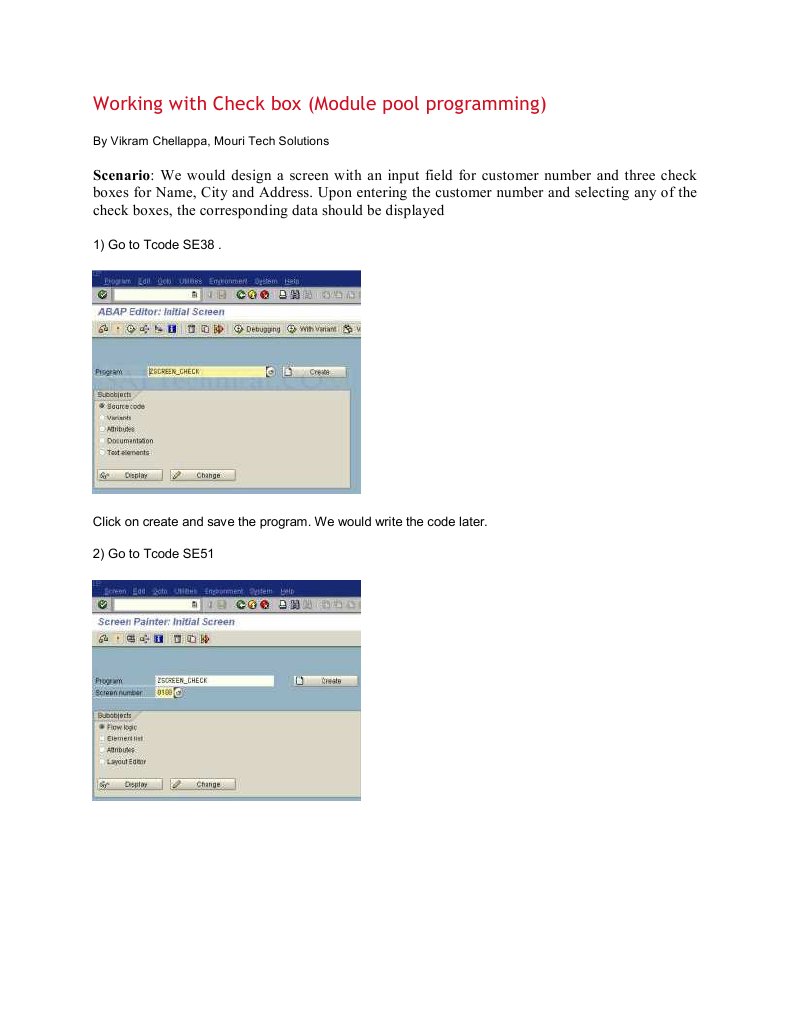 Module Pool Programming | PDF | Interface (Computing) | Method ...