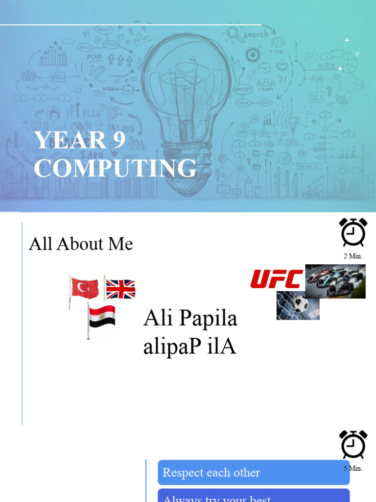 Year 9 Computing Induction Week | PDF | Cognition | Cognitive Science