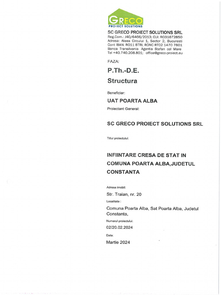 Caiet de Sarcini Structura | PDF