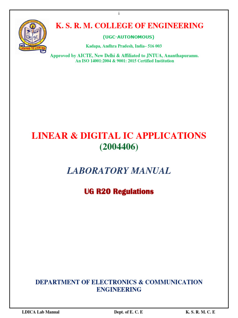 Modified LDICA Lab R20 Ready To Print | PDF | Operational Amplifier | Amplifier