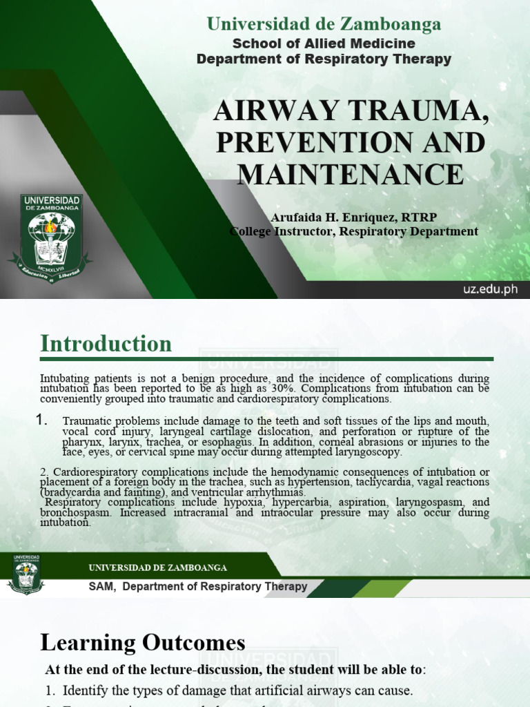 Airway Trauma: Causes and Management | PDF | Larynx | Clinical Medicine