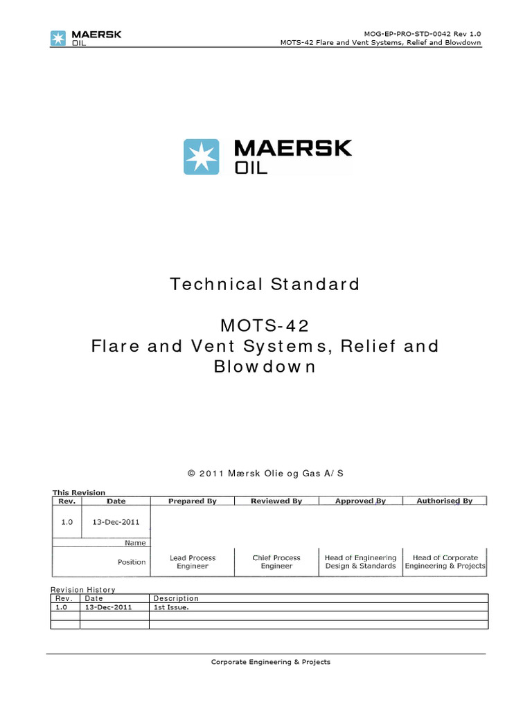 MOTS-42 Flare and Vent Systems Guide | PDF | Process Engineering