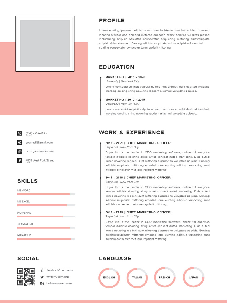 CV Template | Download Free PDF | Information Technology Management | Computing