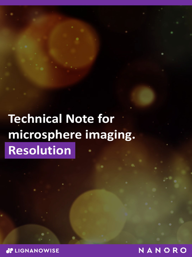 Technical Note For Microsphere Imaging | PDF | Angular Resolution | Optical Resolution